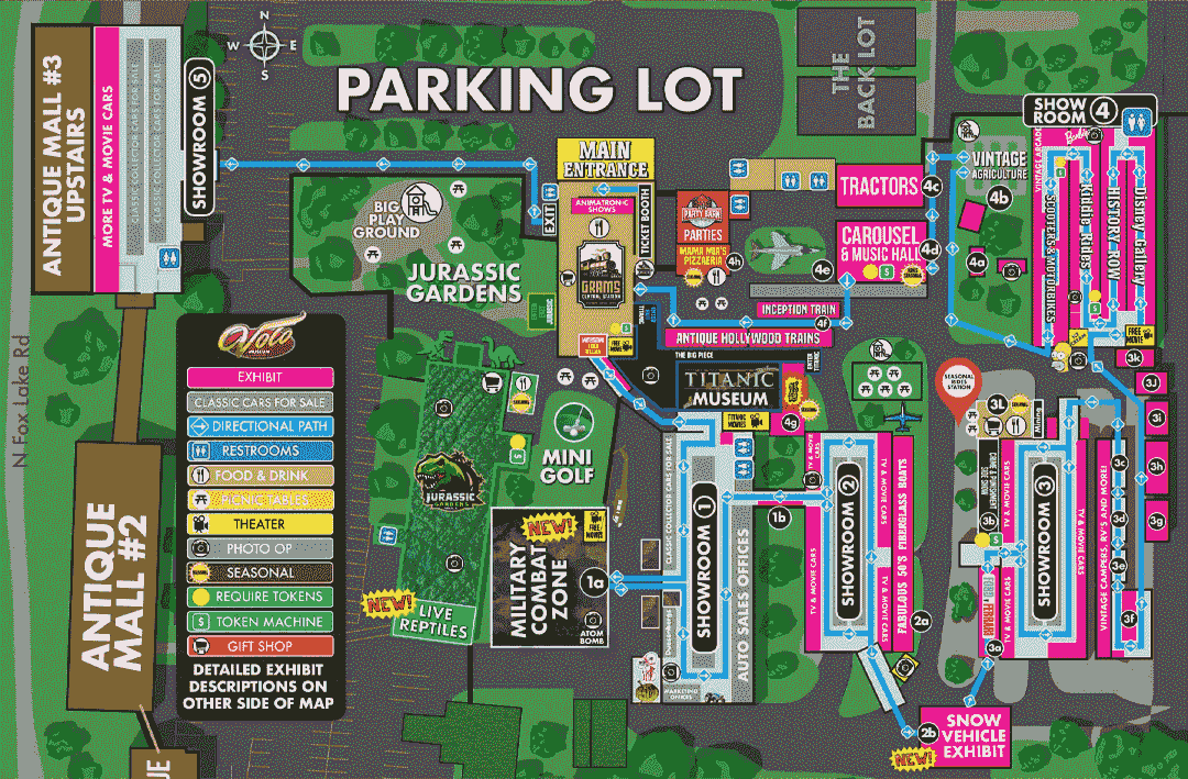 Volo Museum Map & Grounds Guide | 5 Showrooms – Volo, IL